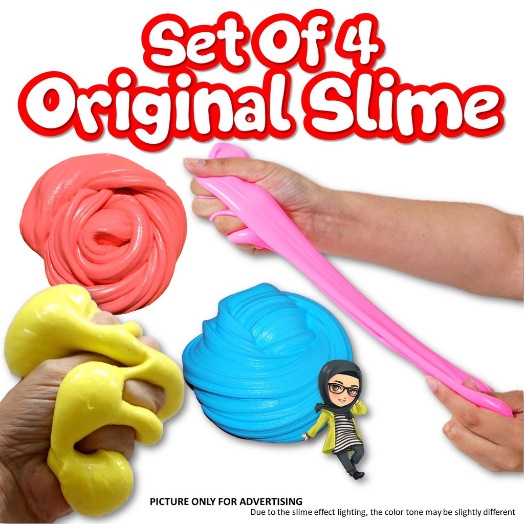 ORIGINAL SLIME SET OF 4 ORIGINAL - WILL GET 4 DIFFERENT RANDOM COLOUR ...