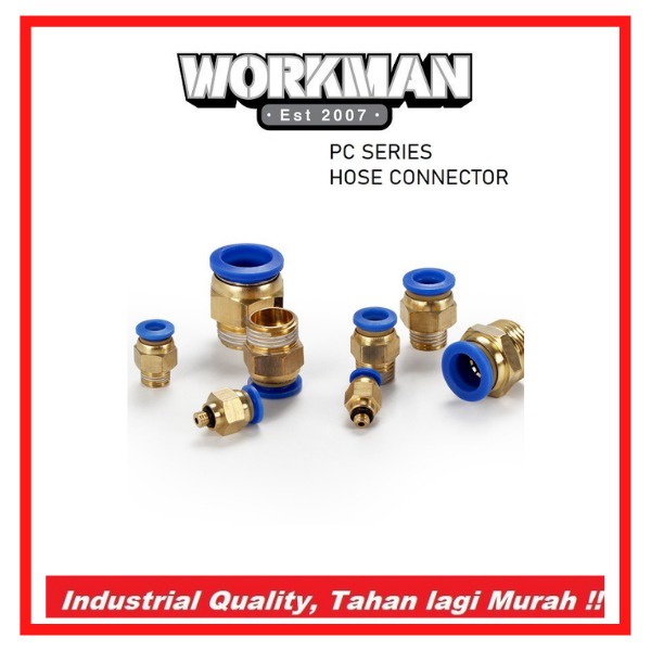 PC Series Quick Connector PVC Hose to Fix Thread Pneumatic Plug Head ...