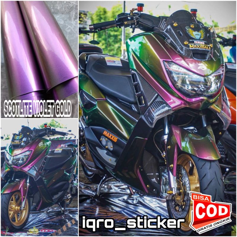 Violet Gold Chameleon Chameleon Sticker- Premium Chameleon Motorcycle ...