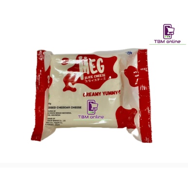 Meg Processed Cheddar Slice Cheese 20 slices - Meg Keping Keju | Shopee ...