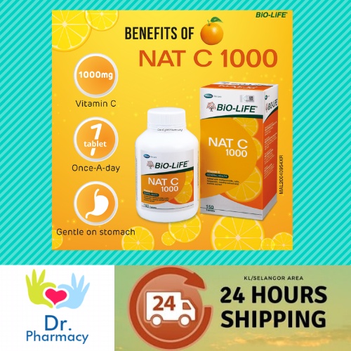 (READY STOCK- SHIP IN 24 HOURS) Bio-Life Nat C 1000mg 30 Tablets Exp ...
