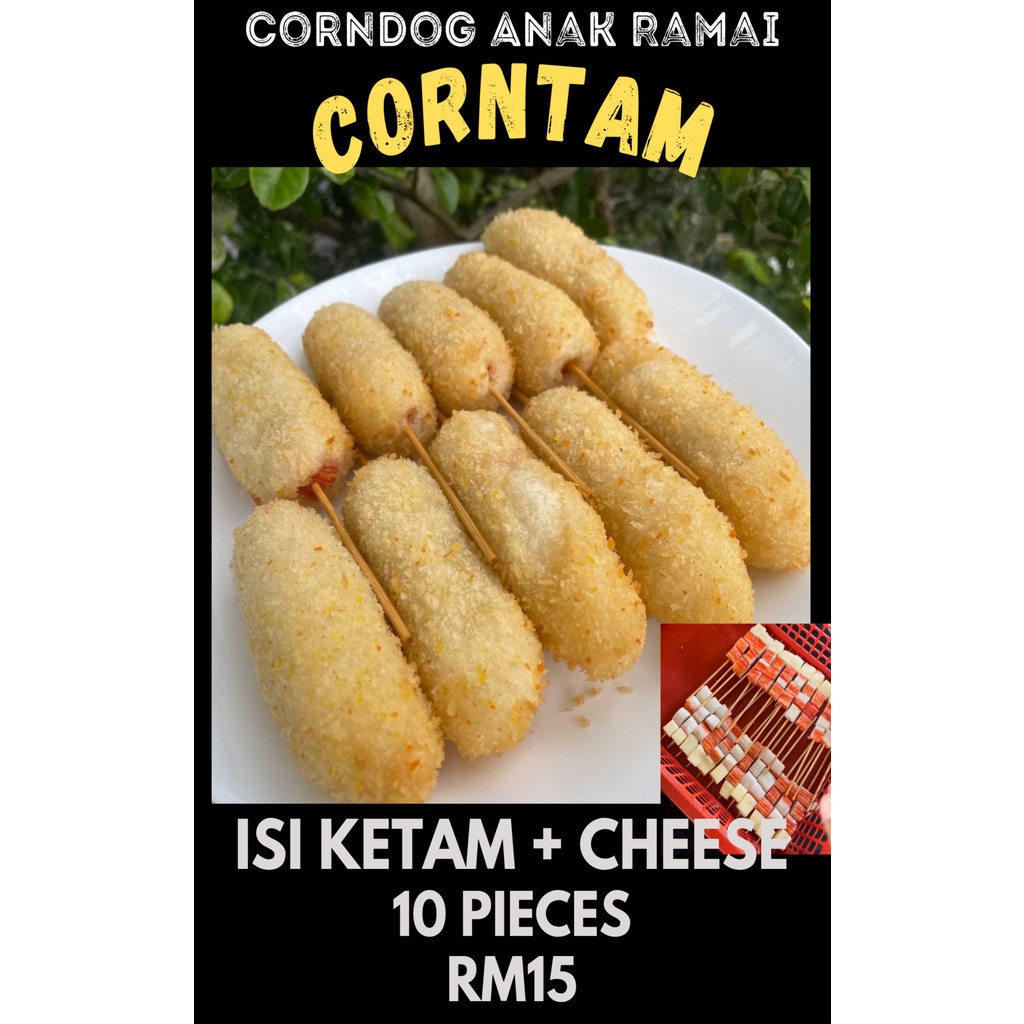 Corntam / Corndog Isi Ketam Anak Ramai Premium Halal Mozarella Cheese ...