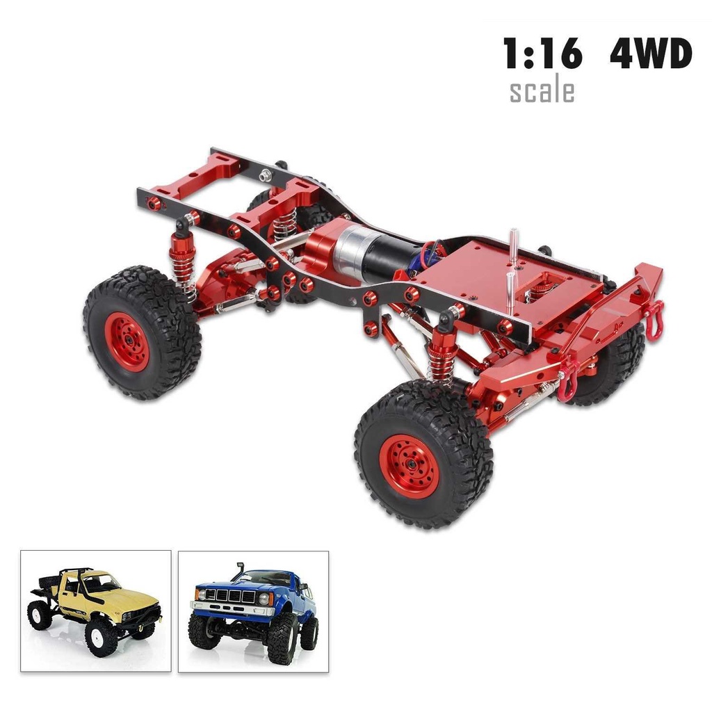 for WPL 1/16 C24 C14 Metal Chassis with Tire 7.2in Wheelbase Frame ...