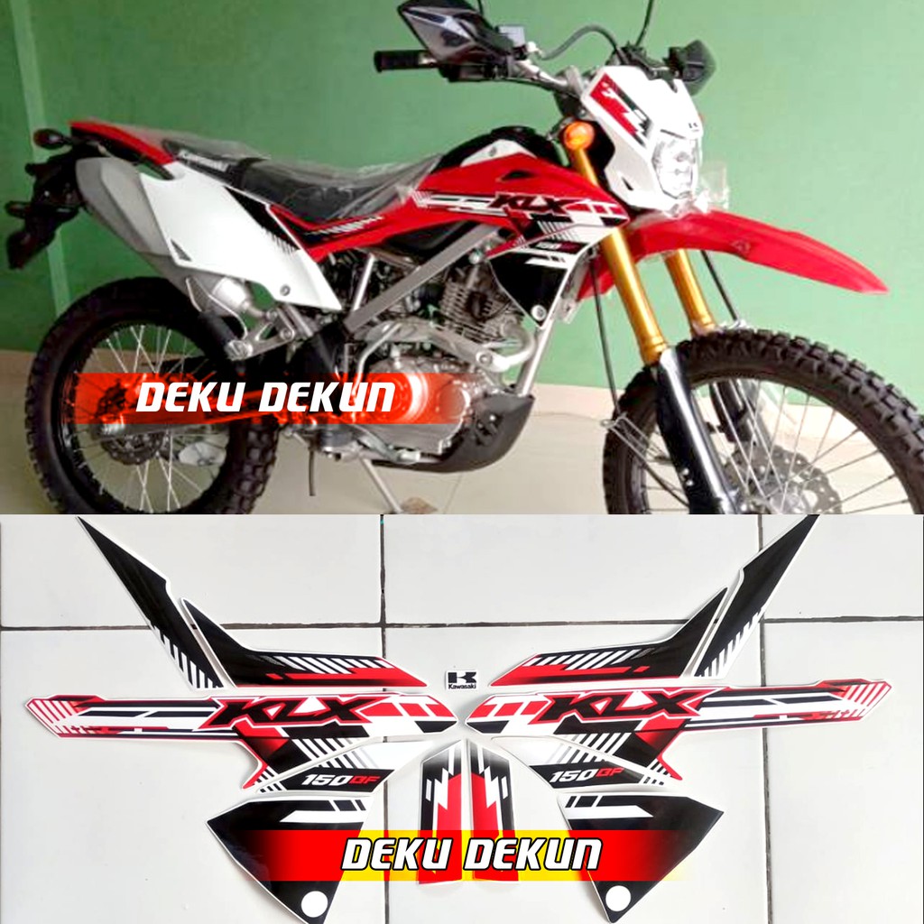 MESIN MERAH Striping Klx 150 Bf Se Red 2017 Full Set Body Decal ...