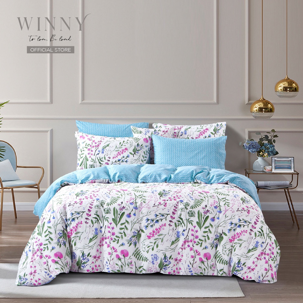 WINNY Allure Quilt Cover Set Cotton Sateen Pocket Height (38cm) - Super ...