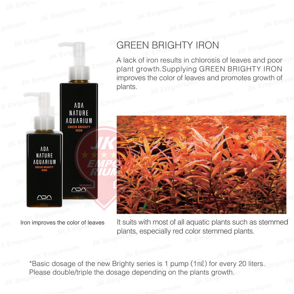 ADA Green Brighty Series Liquid Fertilizer Planted Tank Aquarium Fert ...