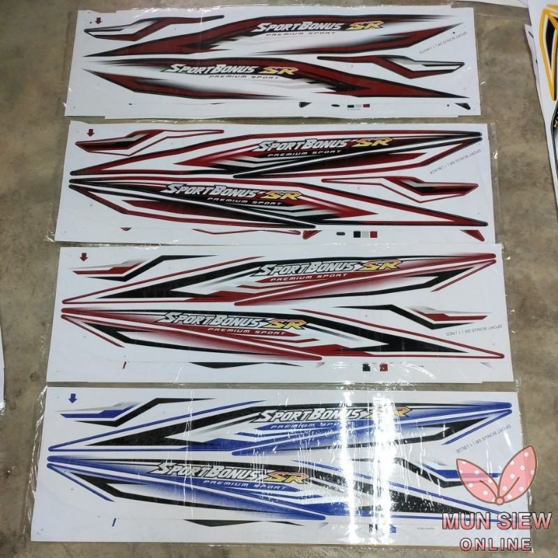 Sticker Stiker Body Stripe Cover Set (1) Sym Sport Bonus SR | Shopee ...