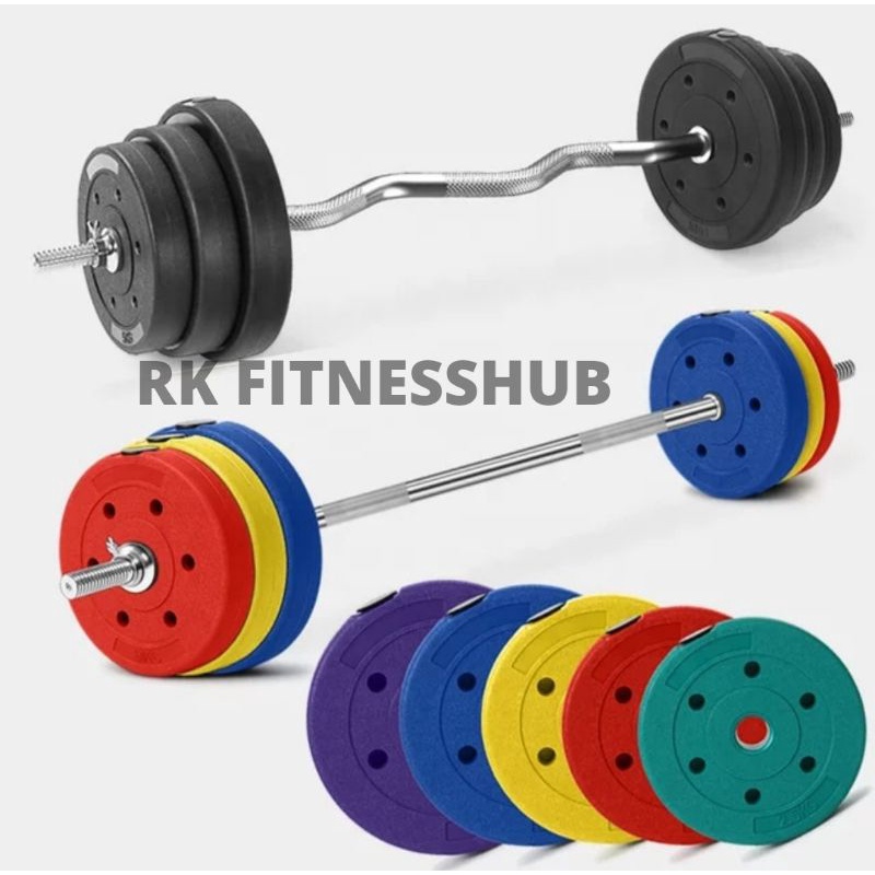 40kg/30kg Barbell Set Dumbbell Bumper Plate With Barbell Options Home ...