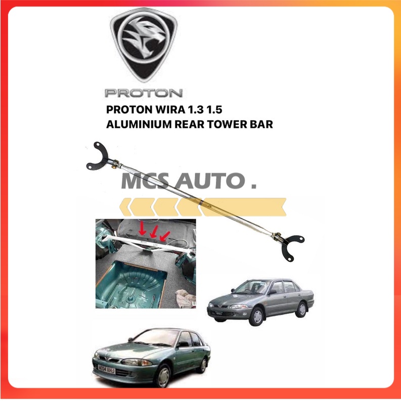 PROTON WIRA 1.3 1.5 ALUMINIUM REAR SUPER STABILIZER SAFETY STRUT TOWER ...
