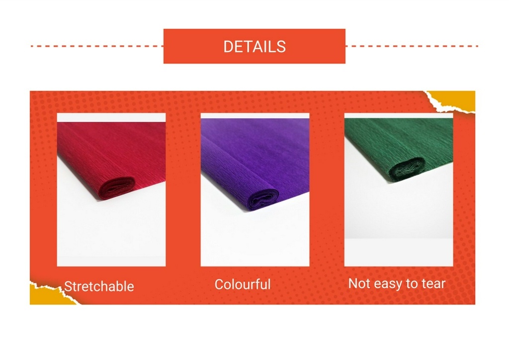 50cm*250cm Crepe Paper Wedding Party Birthday Kindergarten Deco ...