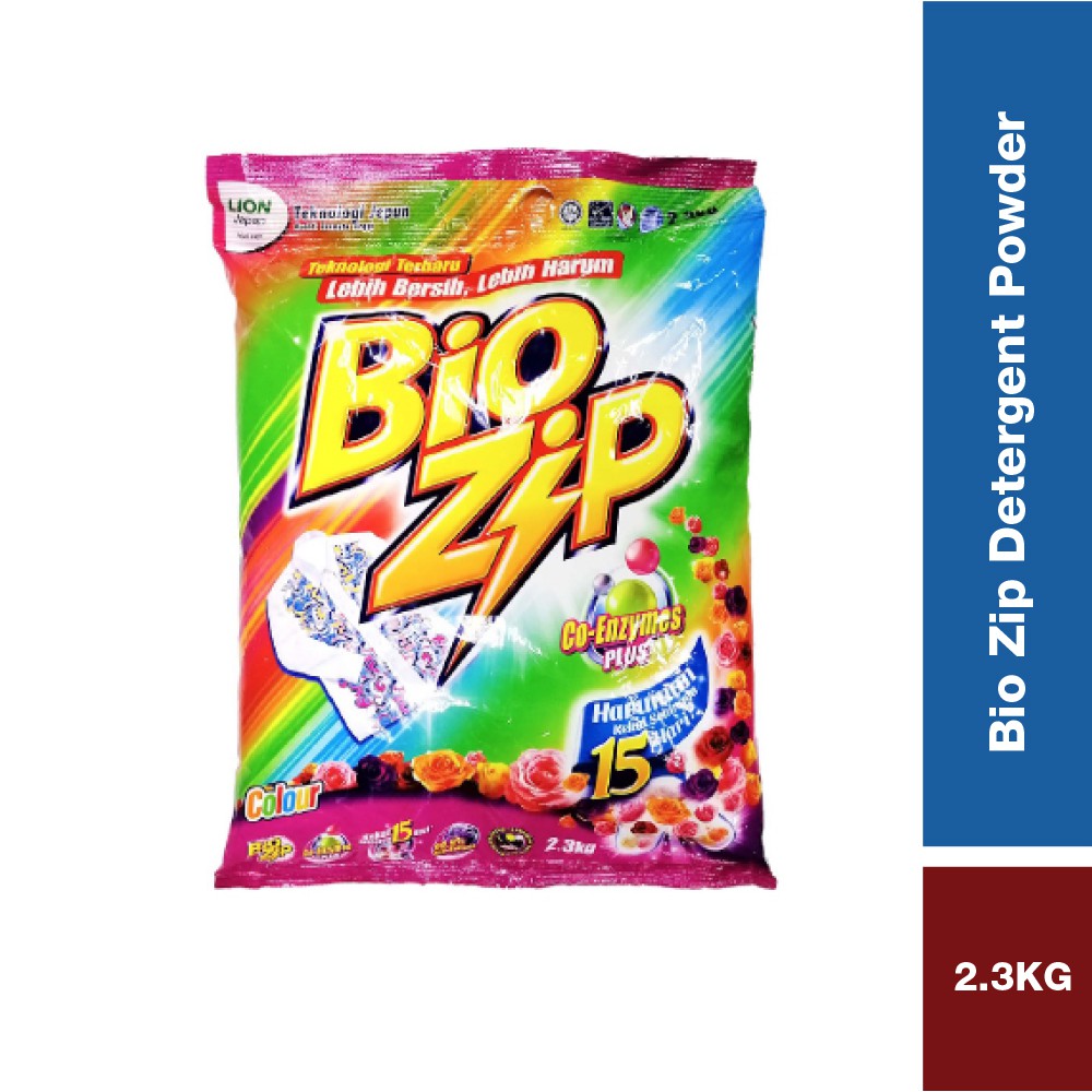 Bio Zip Detergent Powder - Colour/Floral/Parfum Bouquet (2.3kg ...
