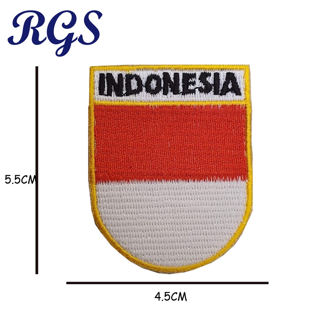 BENDERA INDONESIA Logo Sew On Iron On Embroidered Patches Patch ...