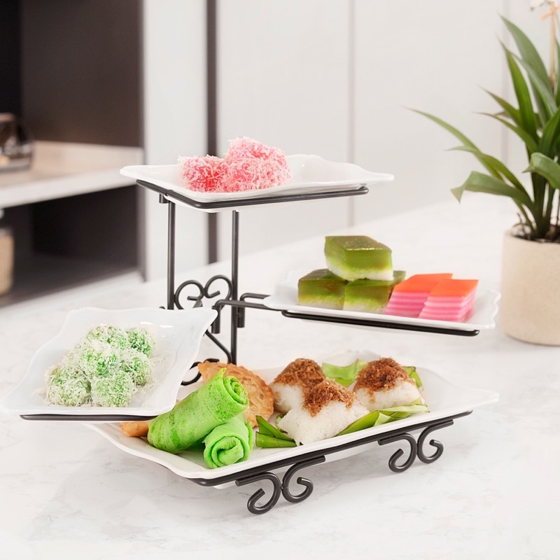 🔥[READY STOCK]Kuih Muih Raya 4 tier Serving Tray/Bekas hidang kuih muih ...