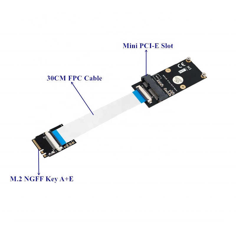 Mini PCIe PCI-E Wifi BT Module Adapter to M.2 A+E Interface Converter ...