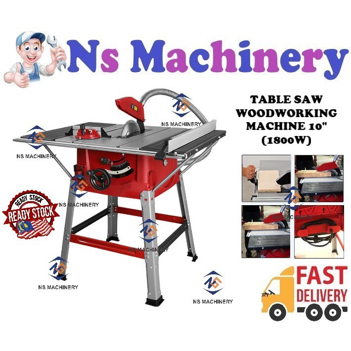 TABLE SAW WOODWORKING MACHINE 10" ( 1800W ) | Shopee Malaysia