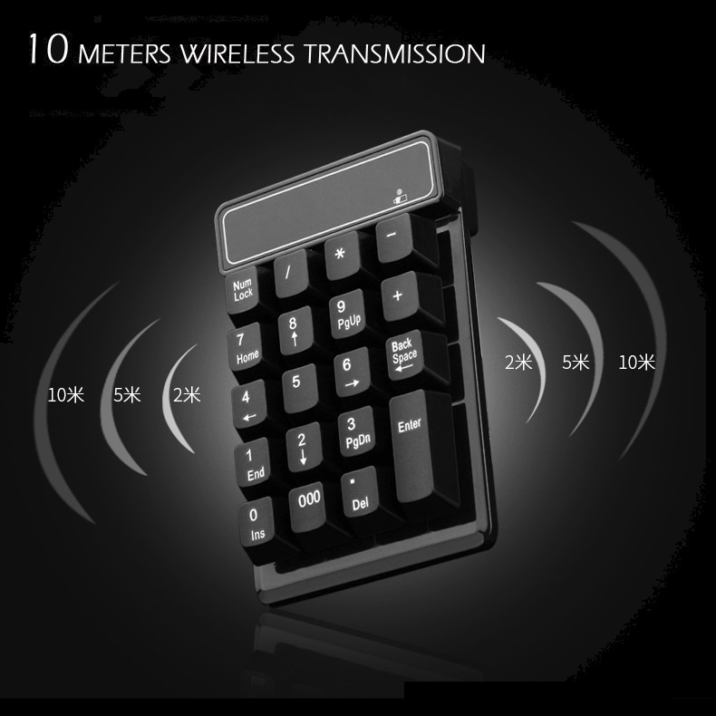 19 Keys USB Mechanical feel Wire numeric keypad Keyboard Mini number ...