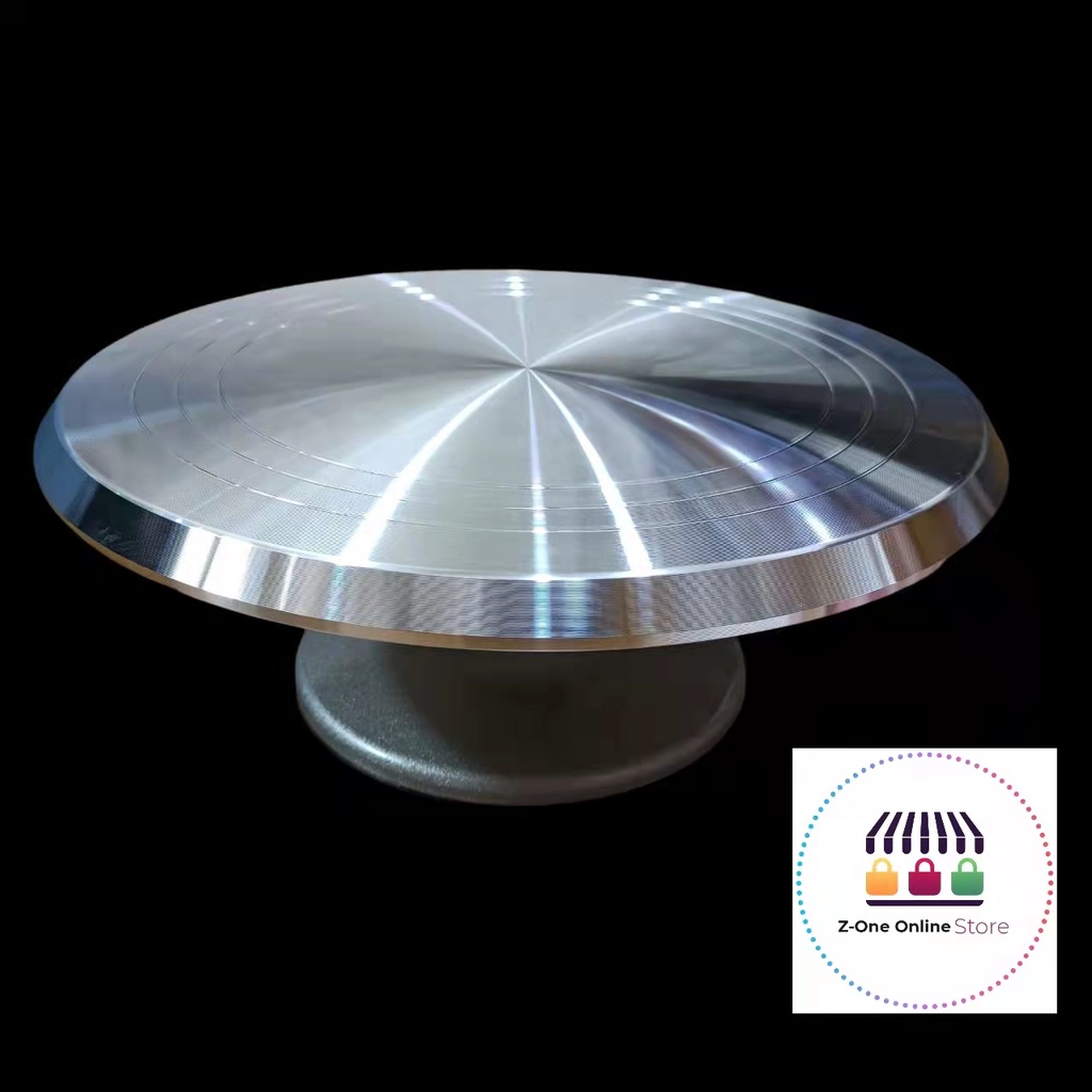Aluminium Alloy Revolving Cake Stand 12 Inch Rotating Cake Turntable ...