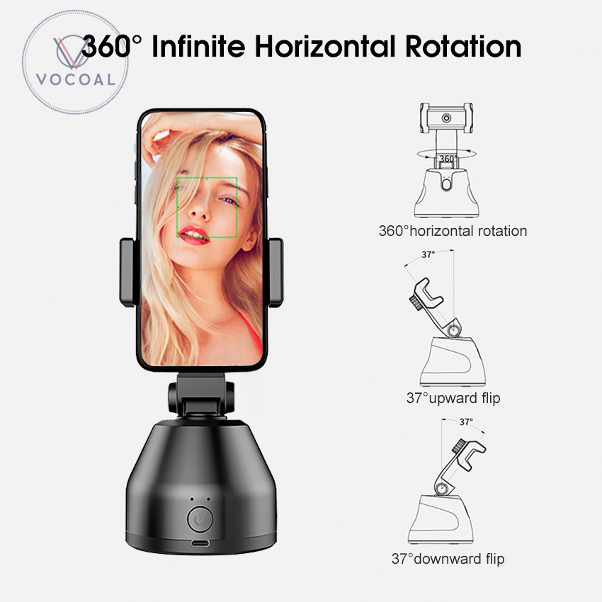 Smart Selfie Stick 360 Rotation Selfie Stick Tripod Portable Smart AI Gimbal Stabilizer Auto ...