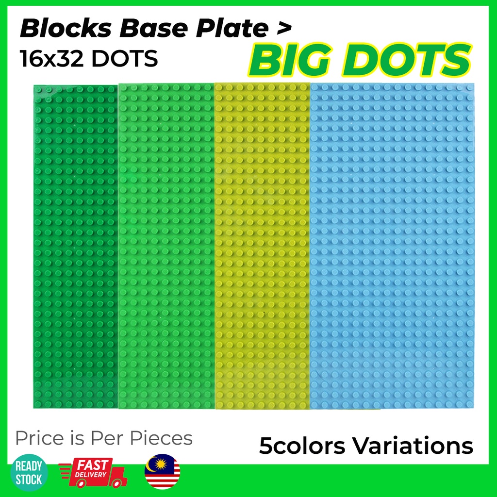 16x32 Big Dots Plastic Duplo Blocks Base Plates Figures Compatible Lego ...