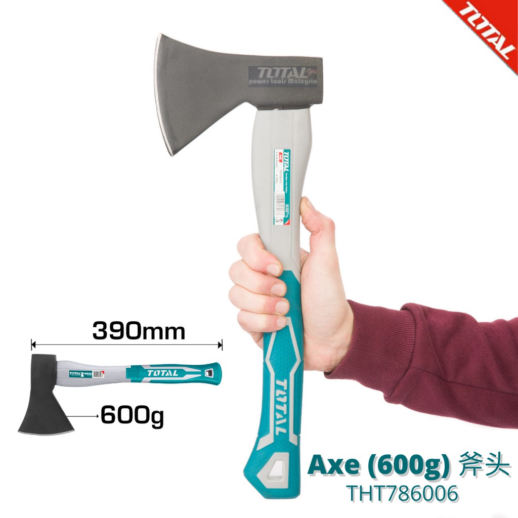 TOTAL Axe (600g) Fibreglass, Polypropylene (PP), Thermoplastic Rubber ...