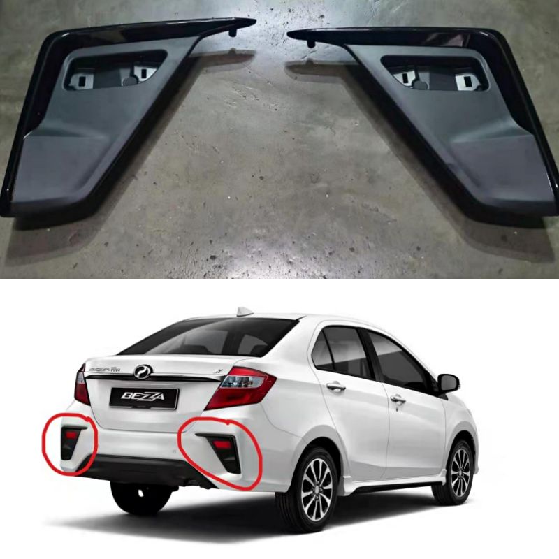 PERODUA BEZZA 2019 GEAR UP REAR BUMPER SIDE GARNISH/ REFLECTOR COVER ...