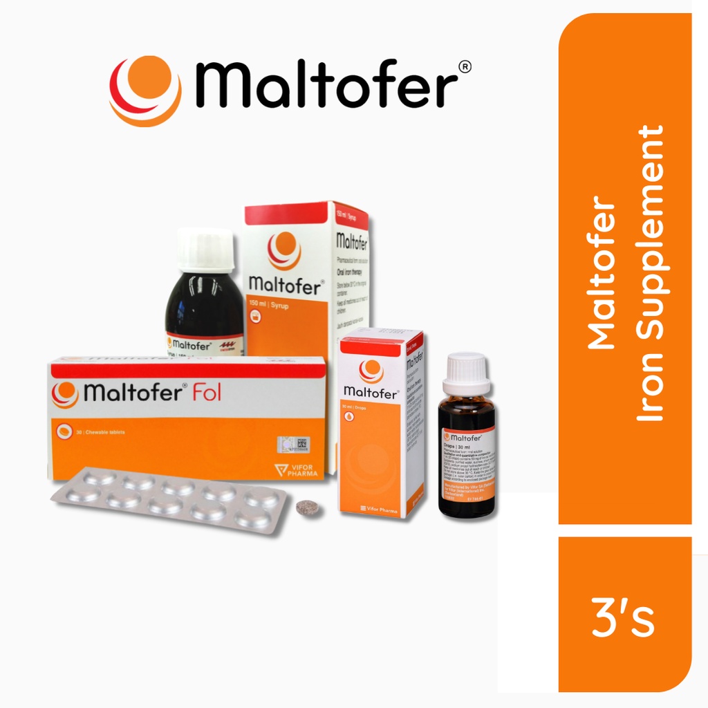 Maltofer Iron Supplements for Adults & Babies - Chewable Tablets ...