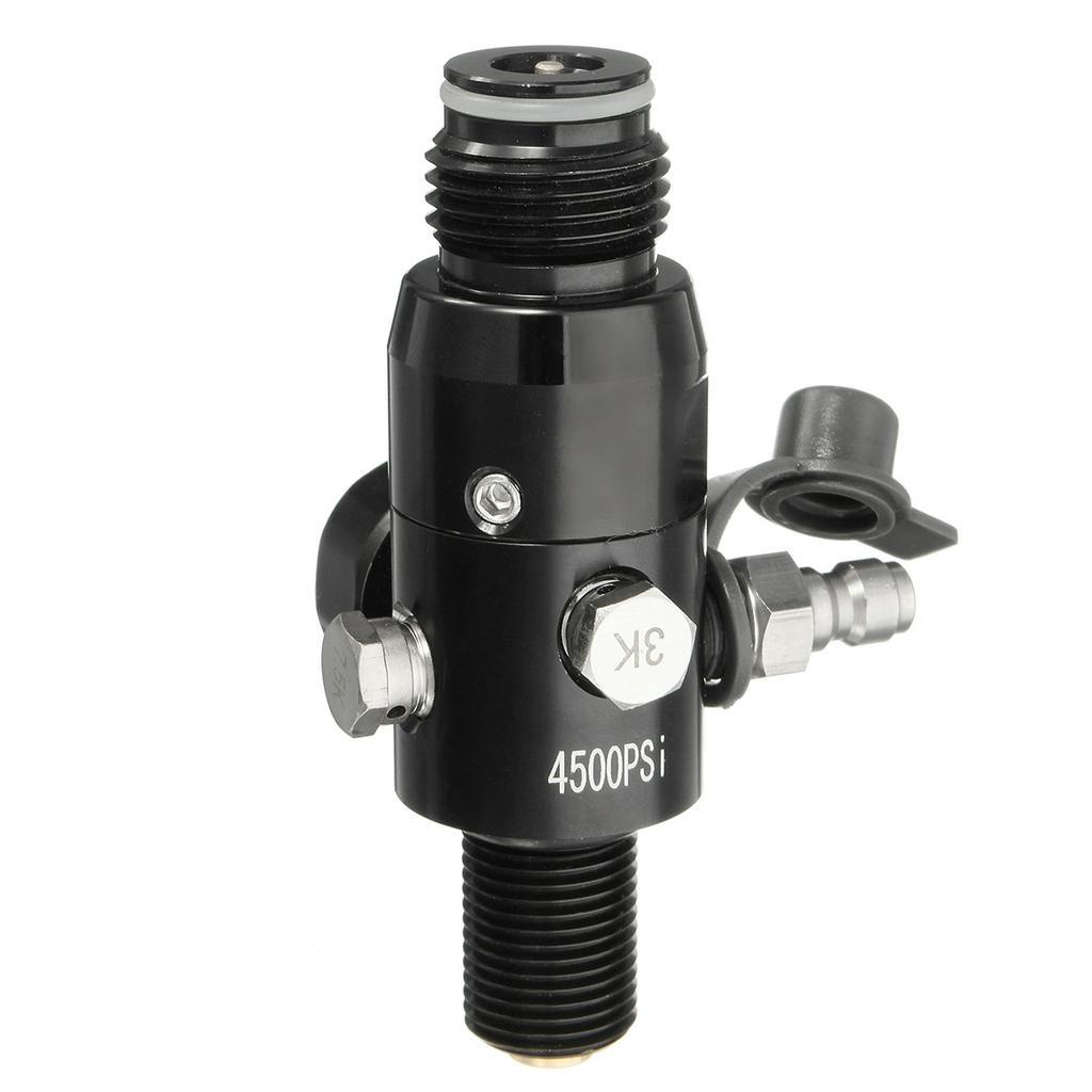 Black Paintball Valve Regulator Input 4500psi HPA Air Tank Regulator ...