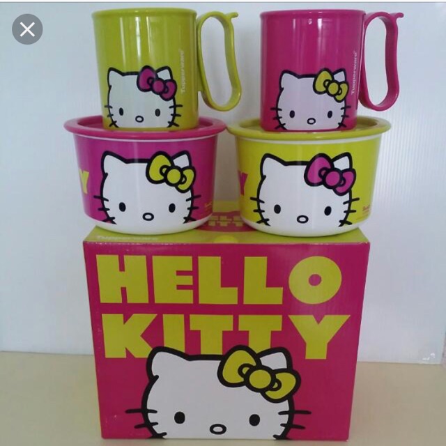 Tupperware hello kitty snack time full set | Shopee Malaysia