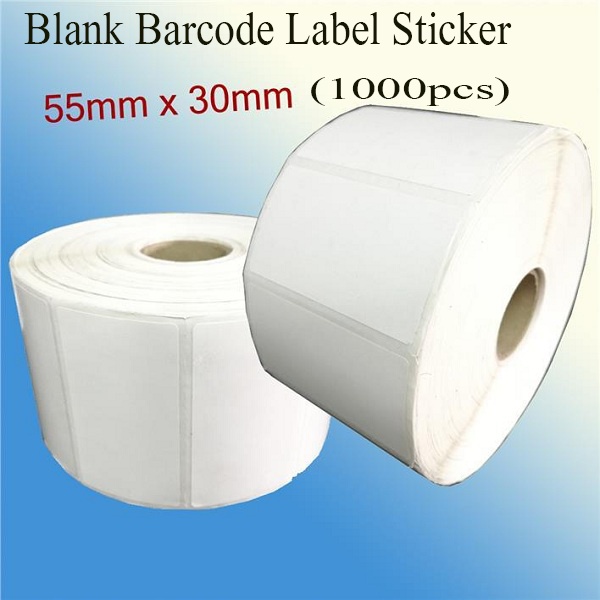 Blank Barcode Label Sticker 55mm x 30mm (1000pcs) (1roll) | Shopee Malaysia