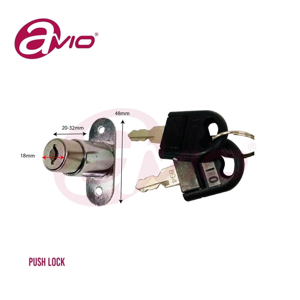 Avio Quality Push Lock/ Cam Lock/ Cabinet Lock/ Laci/ Drawer Lock ...