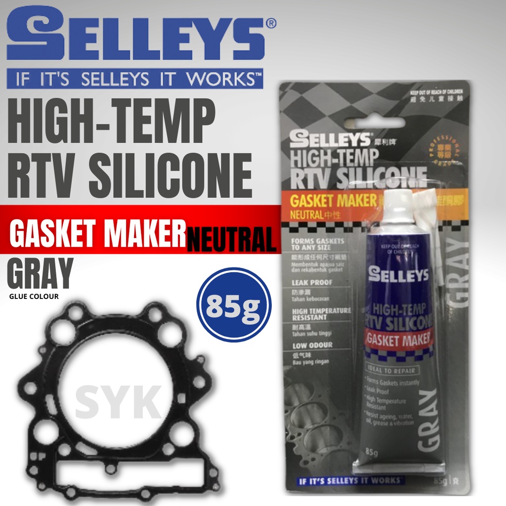 SYK SELLEYS High -Temp RTV Silicone Gasket Maker Neutral Silikon ...