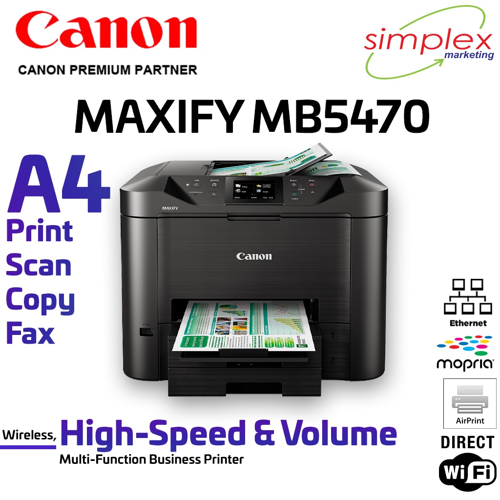 Canon MAXIFY MB5470 High Speed, High Volume Multi-Function Business Printer (Pre-order) | Shopee ...