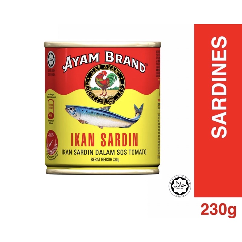 AYAM Brand Sardines / Mackerel in Tomato Sauce 230g | Shopee Malaysia
