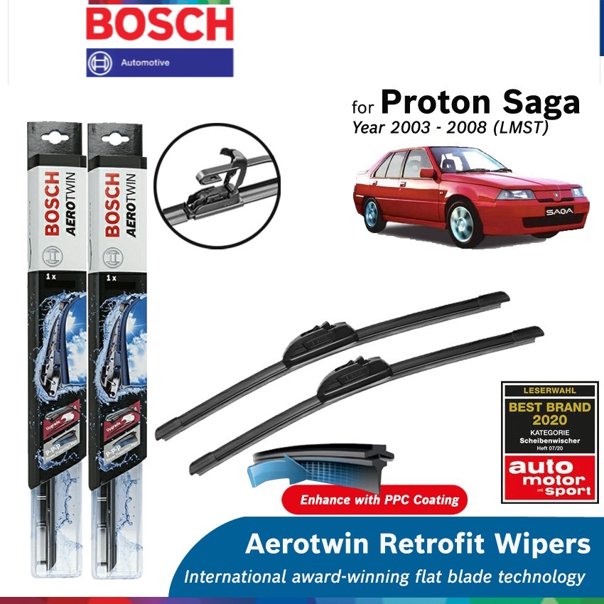 Bosch Aerotwin Retrofit U Hook Wiper Set for Proton Saga LMST (19"/18") | Shopee Malaysia