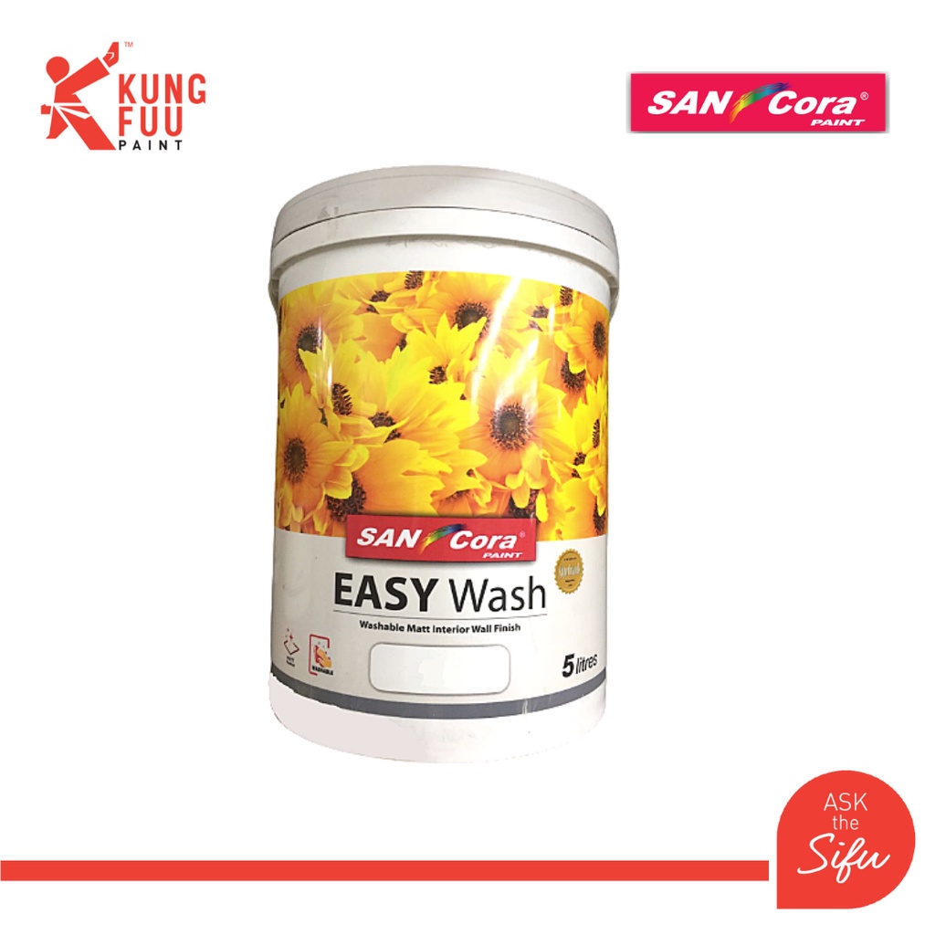 Sancora 5 Litre / 15 Litre Easy Wash Washable Matt Interior Wall Finish ...