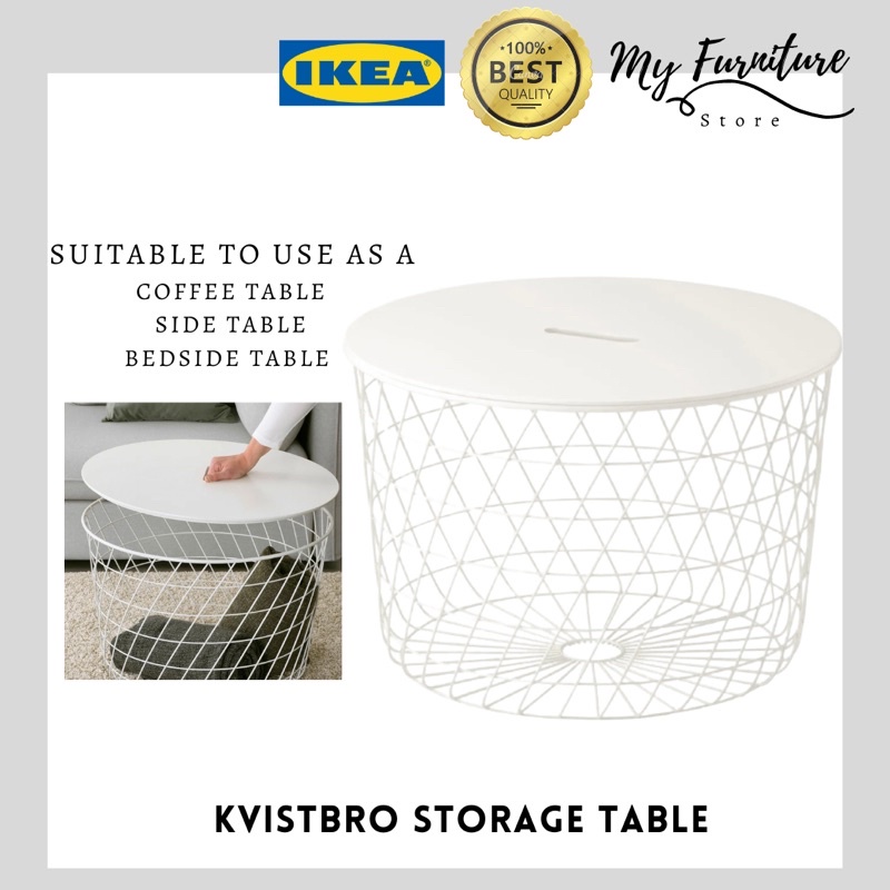 IKEA Kvistbro Storage Table 61cm & 44cm | Meja Storan IKEA | Home ...