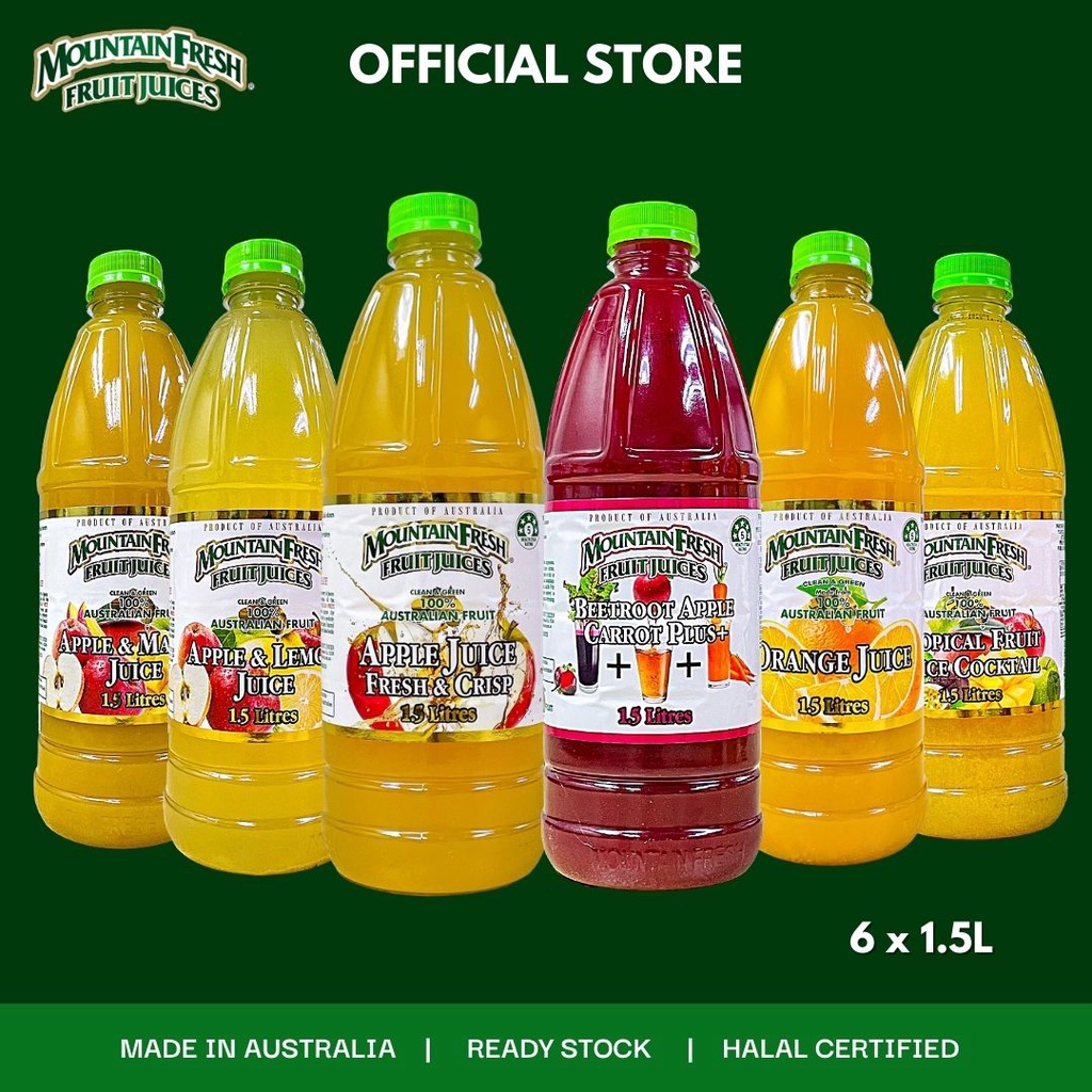 Mountain Fresh ORIGINAL Cold-Pressed Juices 6 x 1500ml - Made from 100% ...