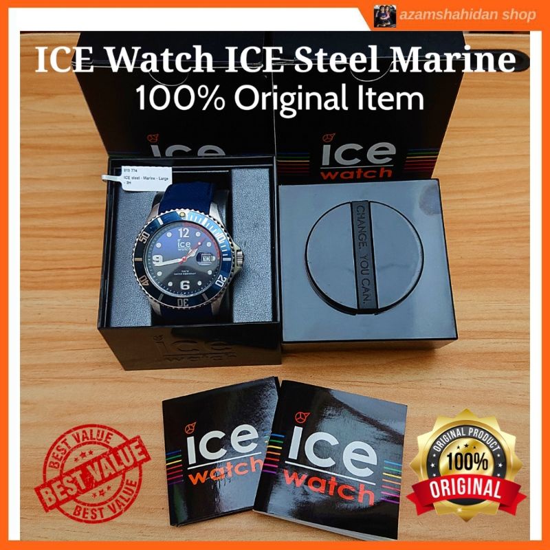 ICE WATCH ICE Steel Marine - Blue Black - 44.0mm Large Size Exquisite ...