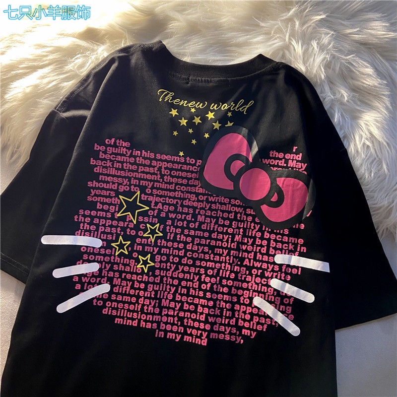 Perempuan funny kemeja harajuku printing lelaki baju cotton men couple ...