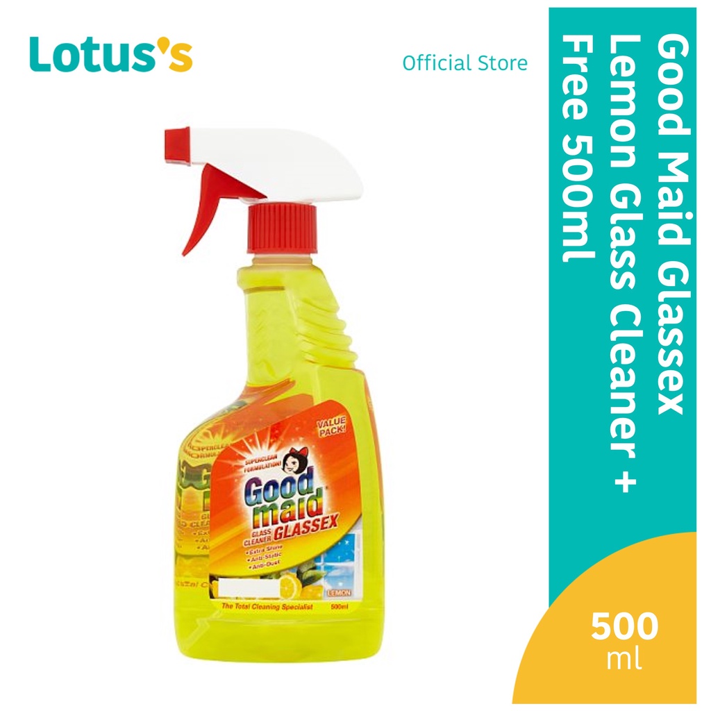 Good Maid Glassex Lemon Glass Cleaner 500ml + Free 500ml | Shopee Malaysia