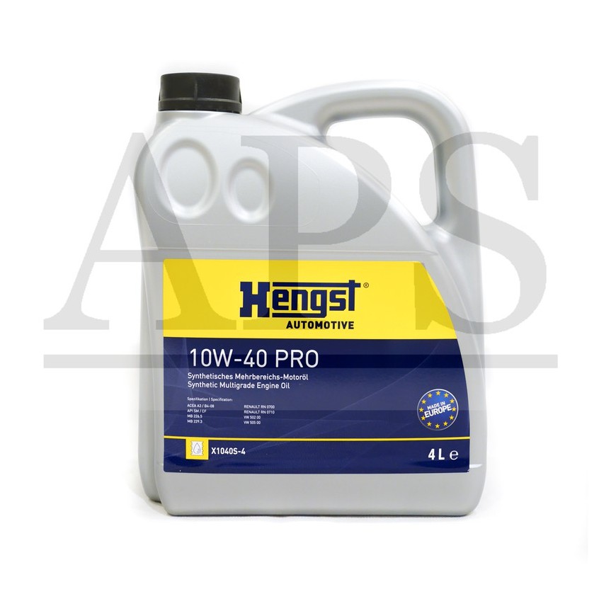 HENGST 10W-40 PRO SYNTHETIC MULTIGRADE ENGINE OIL (1L)(4L) | Shopee ...