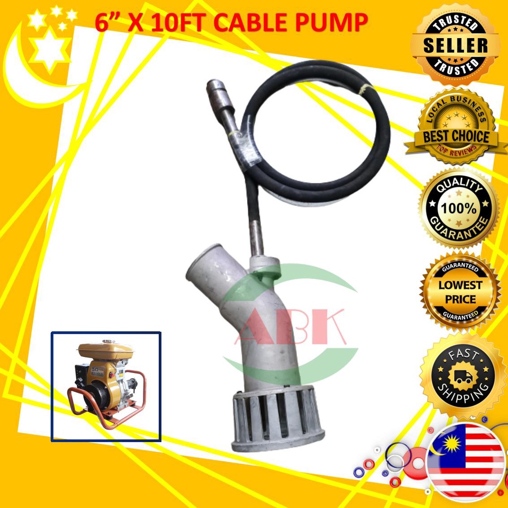 6 INCH x 3 METER TOKUDEN CABLE WATER PUMP FLEXI PUMP KABLE PAM (MADE IN ...