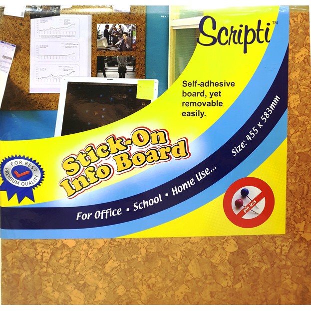 Scripti Self-adhesive Board Stick-On Info Board 455mm x 583mm | Shopee ...
