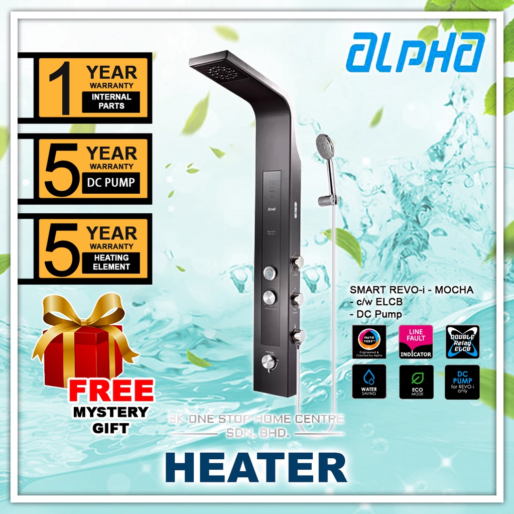 (AUTHORISED DEALER) ALPHA Smart Revo-i Water Heater Standard Shower Set ...
