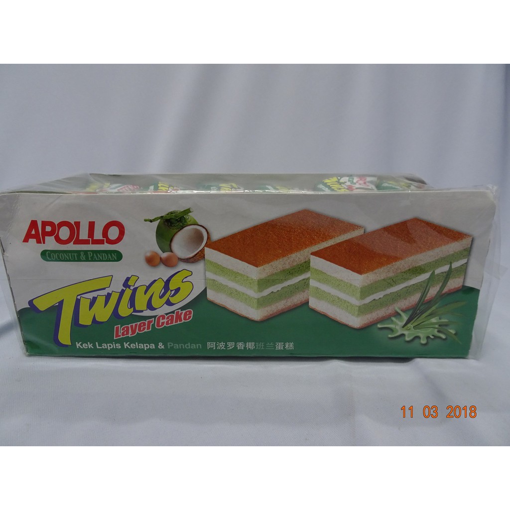 Apollo Coconut + Pandan Twins Layer Cake (24 Pcs) | Shopee Malaysia