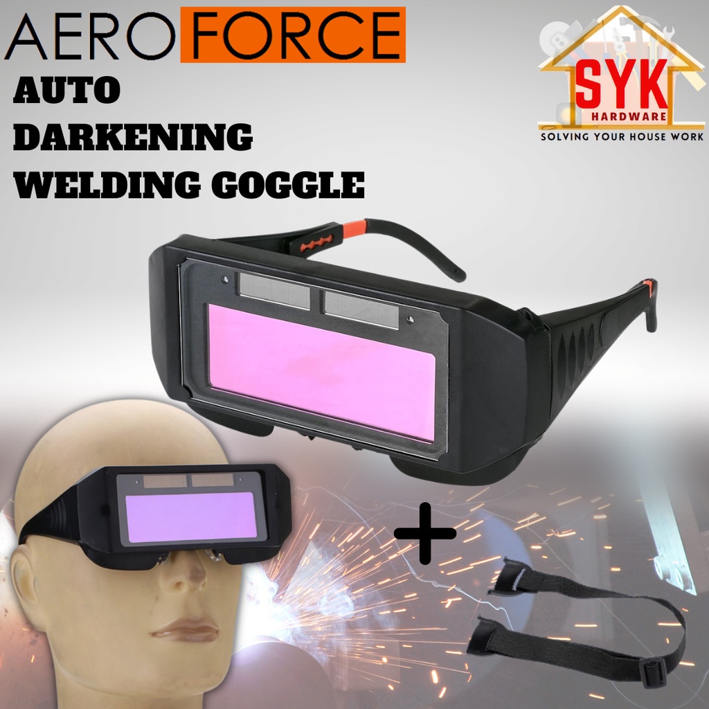 SYK AeroForce Solar Auto Darkening Welding Goggle Glass Eyes Goggle ...