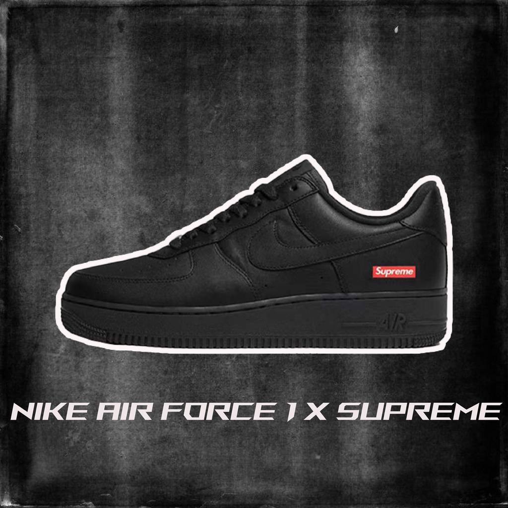 Supreme X Nike Air Force 1 Low “Box Logo” Black | Shopee Malaysia