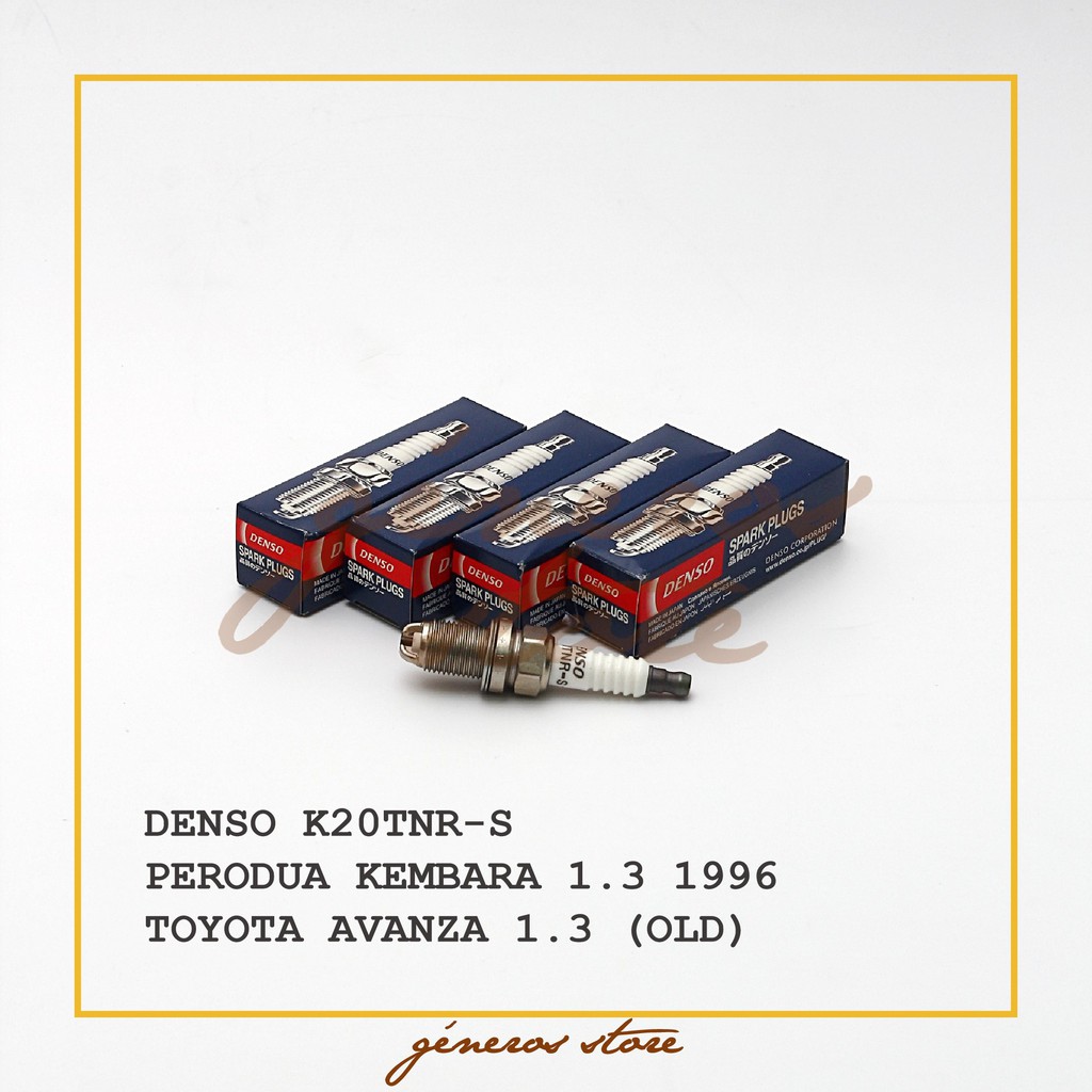 DENSO K20TNR-S SPARK PLUGS PERODUA KEMBARA TOYOTA AVANZA 1.3 | Shopee ...