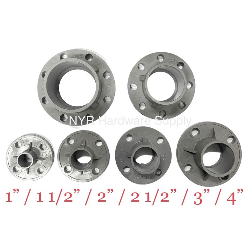 PVC Flange 1” / 1 1/2” / 2” / 2 1/2” / 3” / 4” ( 25mm 40mm 50mm 65mm ...