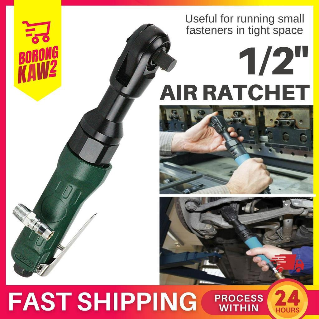 1/2" Inch Air Ratchet Square Head Drive Air Powered Drive Angle Impact ...